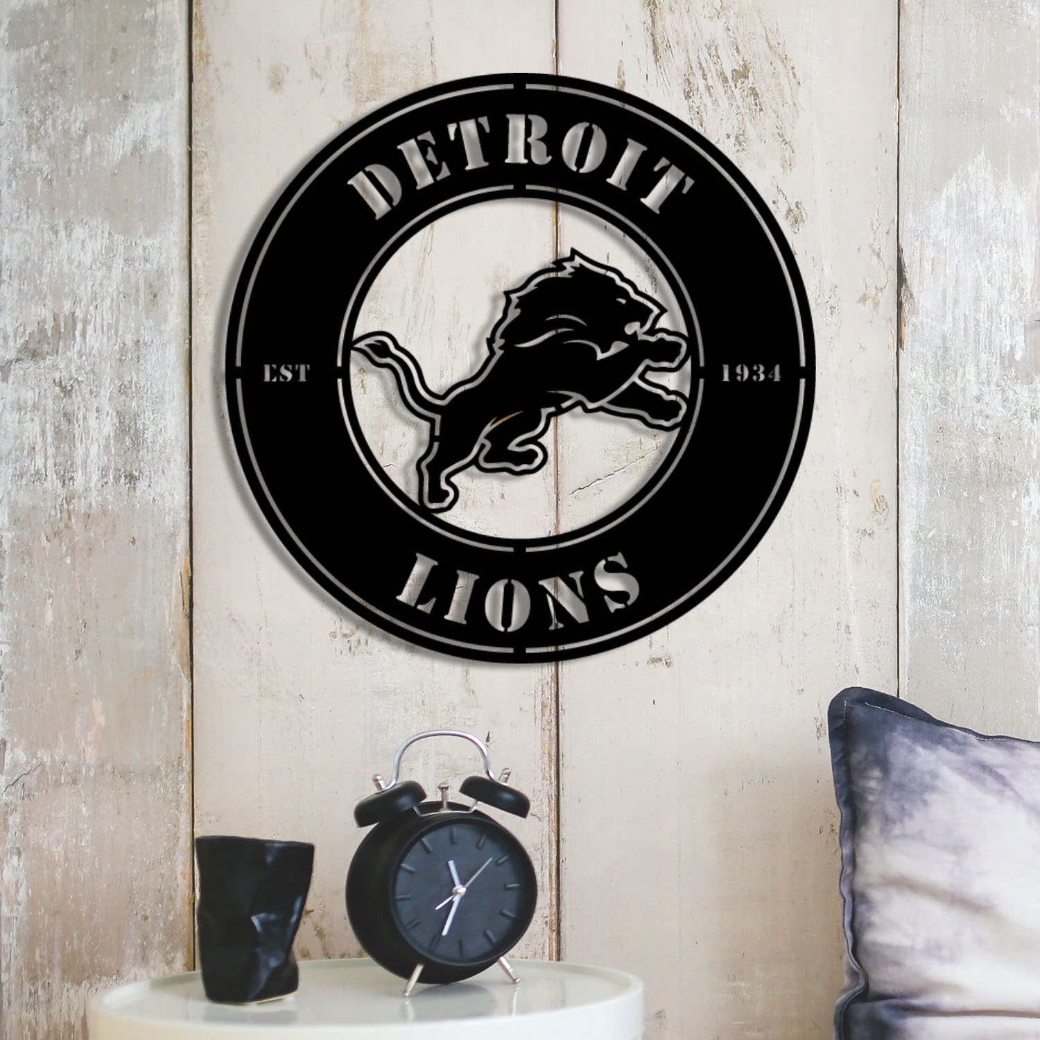 Detroit Lions Metal LED Sign Wall Art Home Decor - LYNSERIES.COM