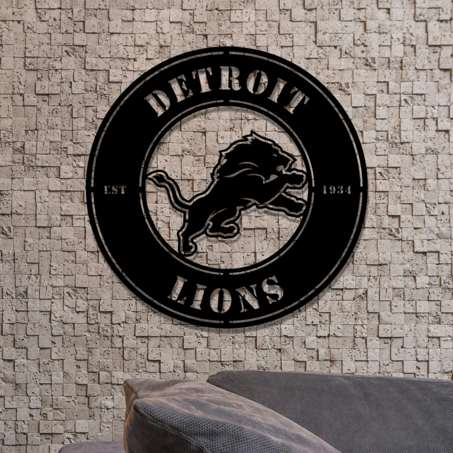 Detroit Lions Metal LED Sign Wall Art Home Decor - LYNSERIES.COM