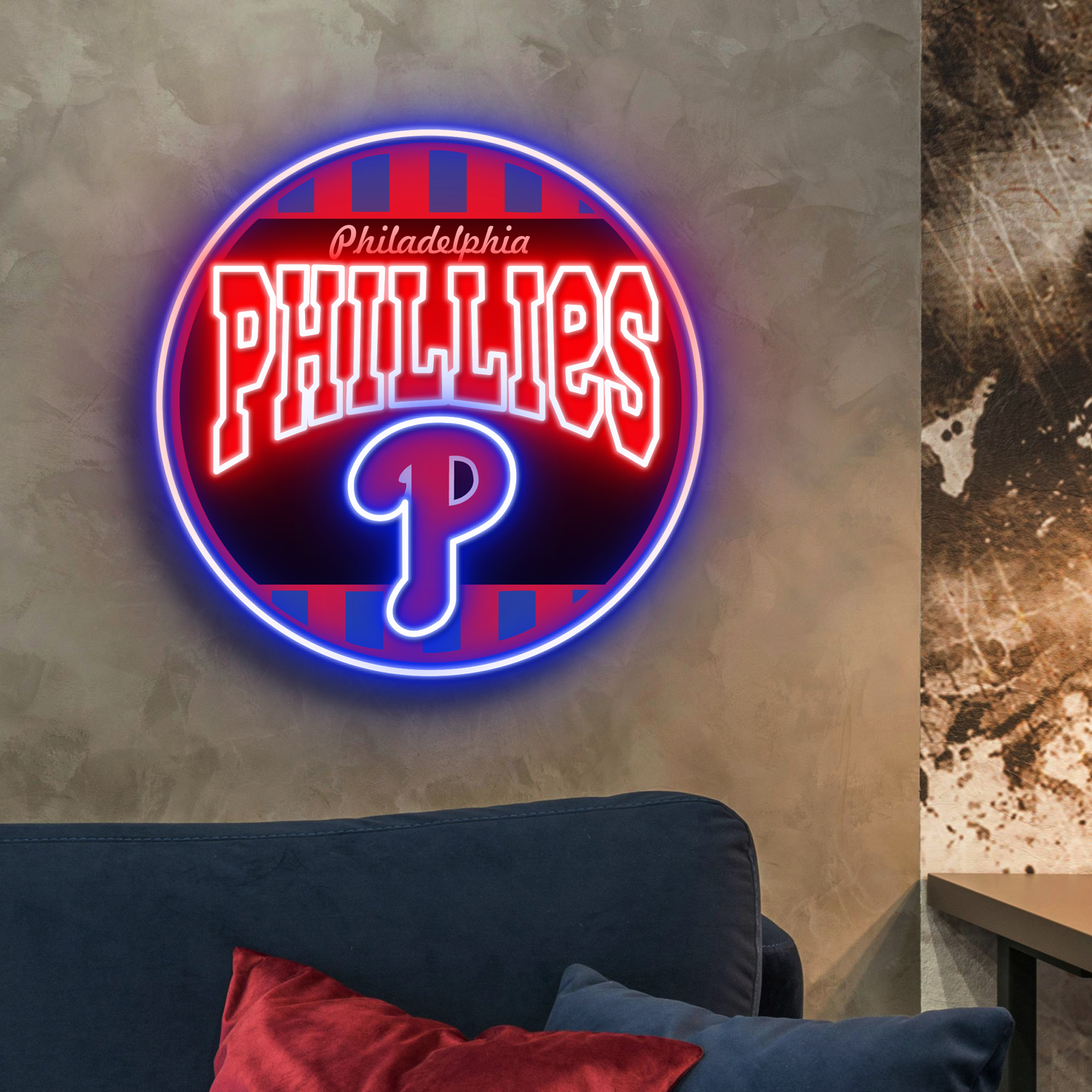 Philadelphia Phillies Retro Acrylic Artwork LED Neon Sign MLB Fan Home ...