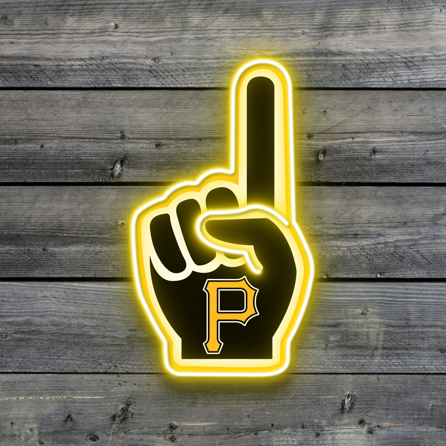 Pittsburgh Pirates Foam Finger Acrylic Artwork LED Neon Sign MLB Home ...