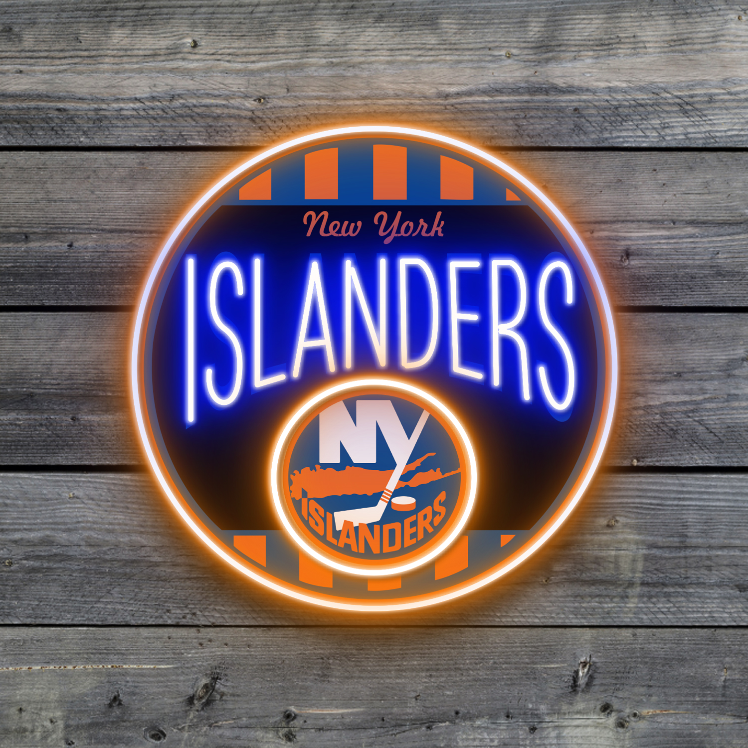 New York Islanders Retro Acrylic Artwork LED Neon Sign NHL Fan Home ...