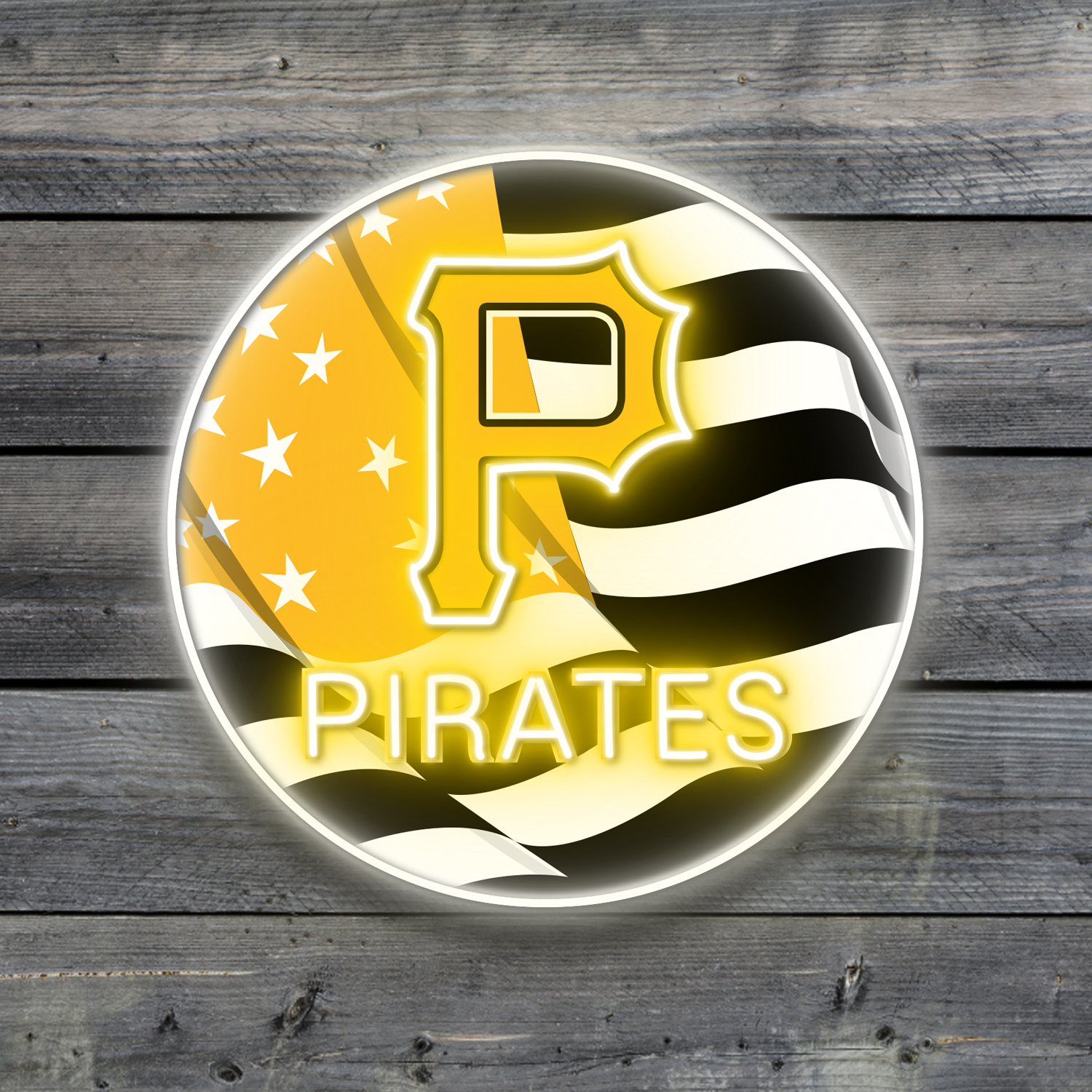 US Flag Pittsburgh Pirates MLB Acrylic LED Neon Sign American Baseball ...