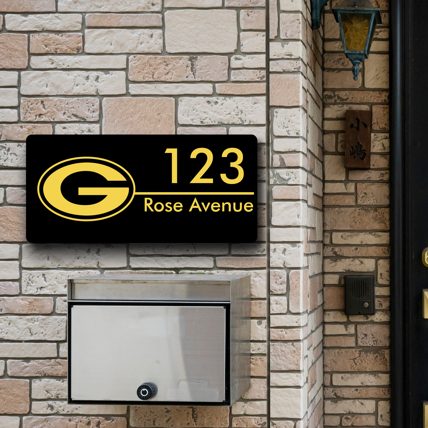 Green Bay Packers Aluminium Address NFL Fan House Number Sign ...
