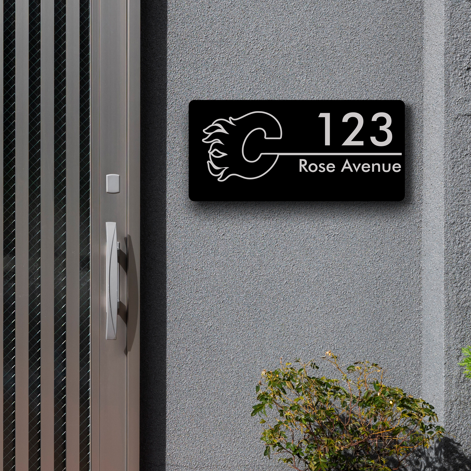 Calgary Flames Aluminium Address NHL Fan House Number Sign - LYNSERIES.COM