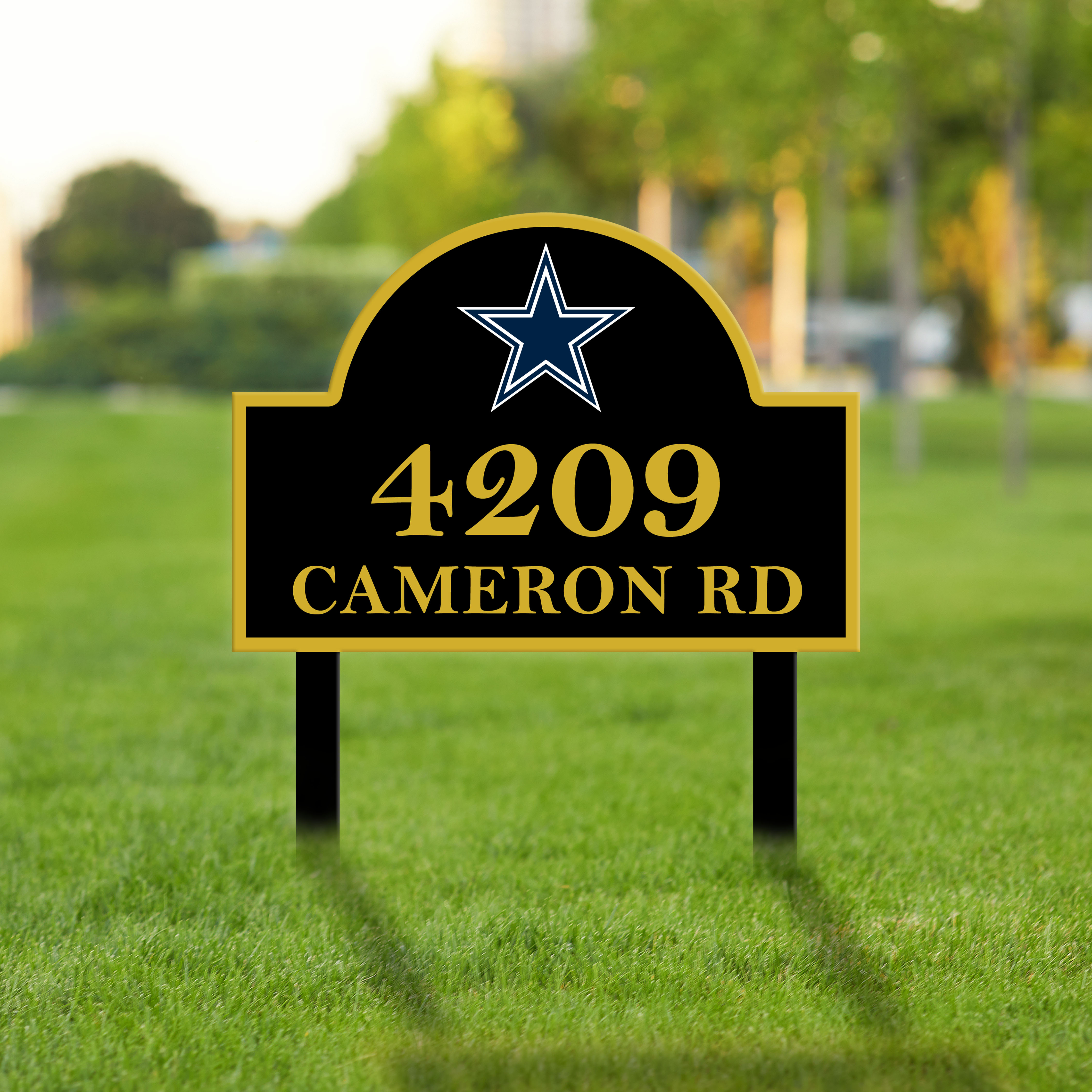 Dallas Cowboys Metal Yard Garden Address NFL Fan House Number Sign ...