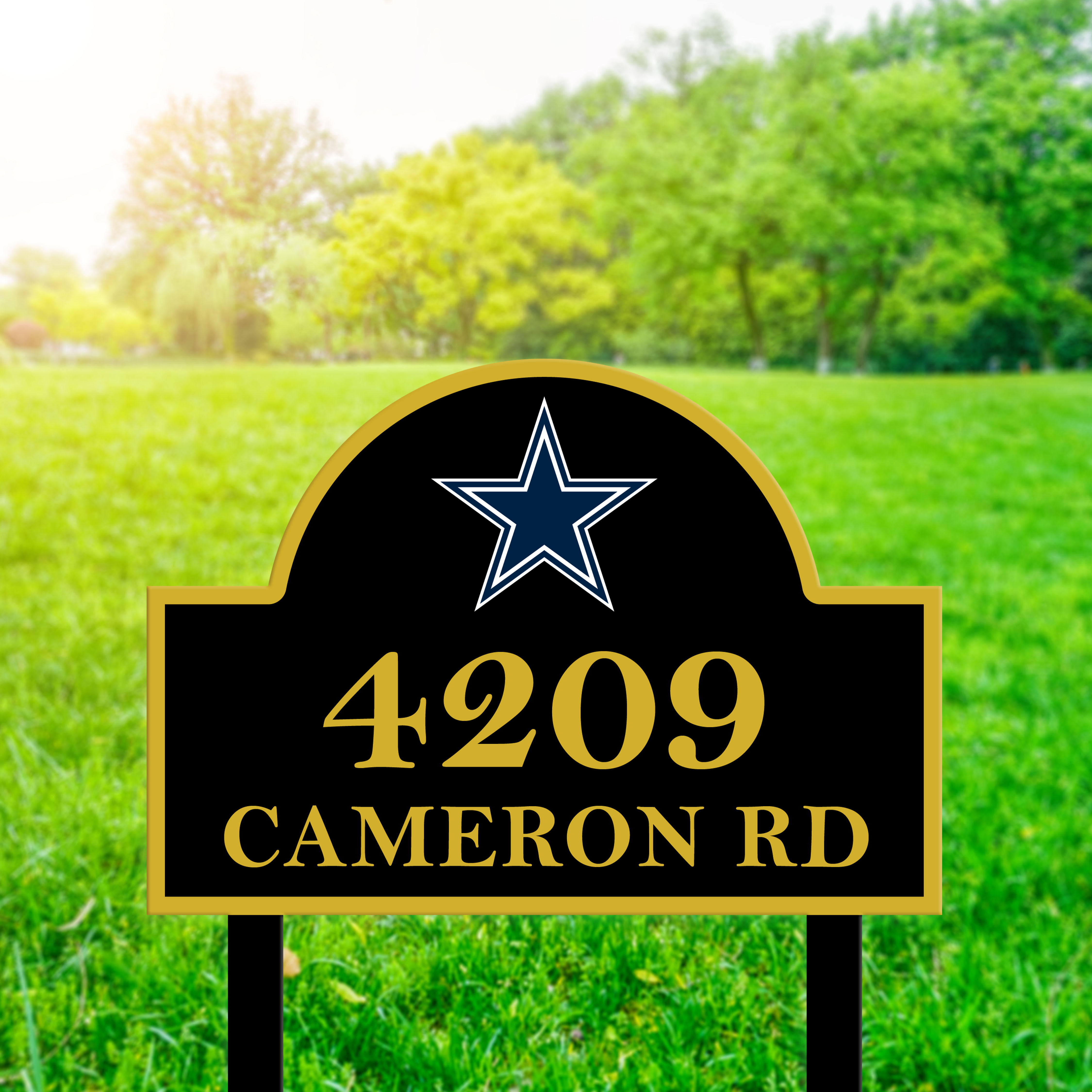 Dallas Cowboys Metal Yard Garden Address NFL Fan House Number Sign ...