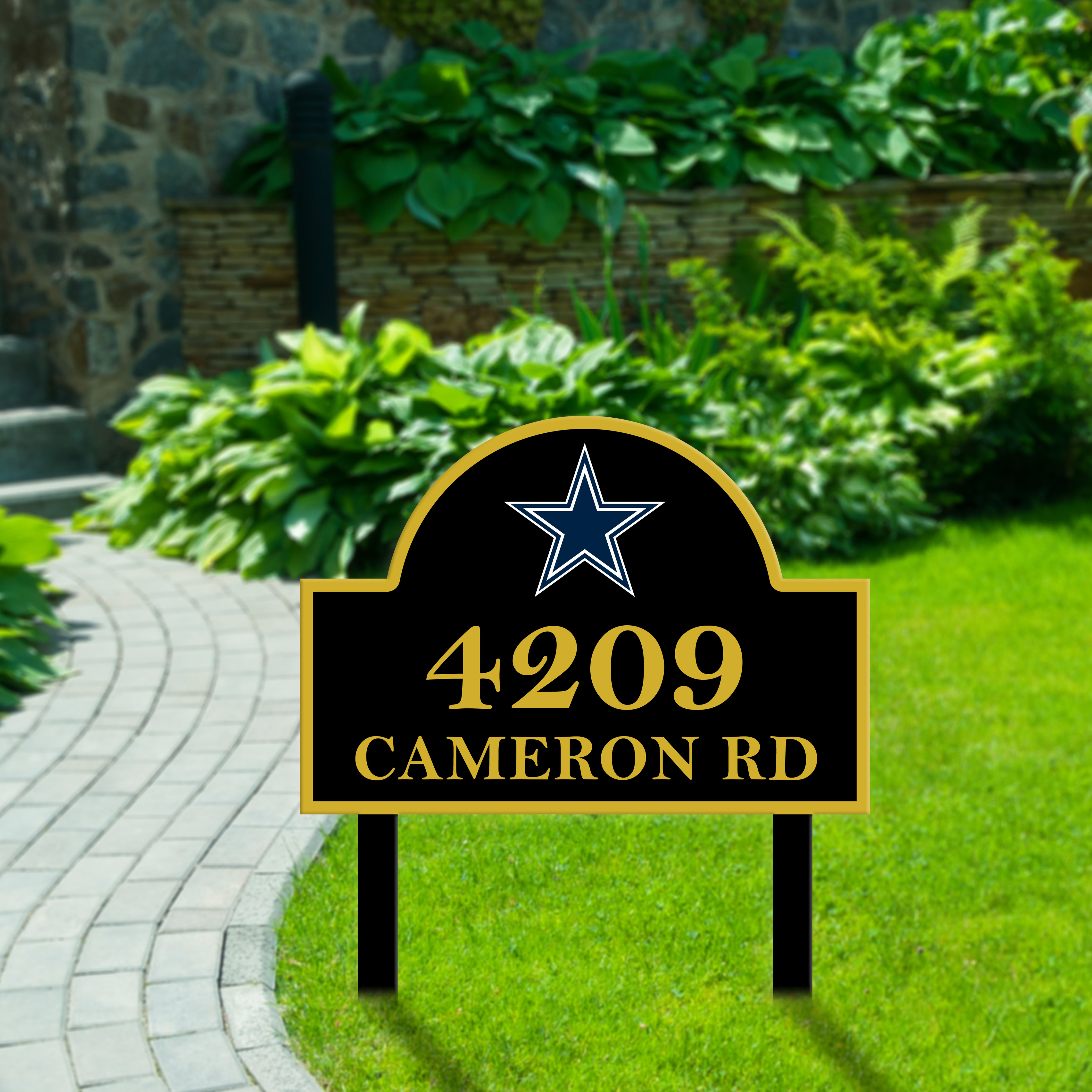 Dallas Cowboys Metal Yard Garden Address NFL Fan House Number Sign ...