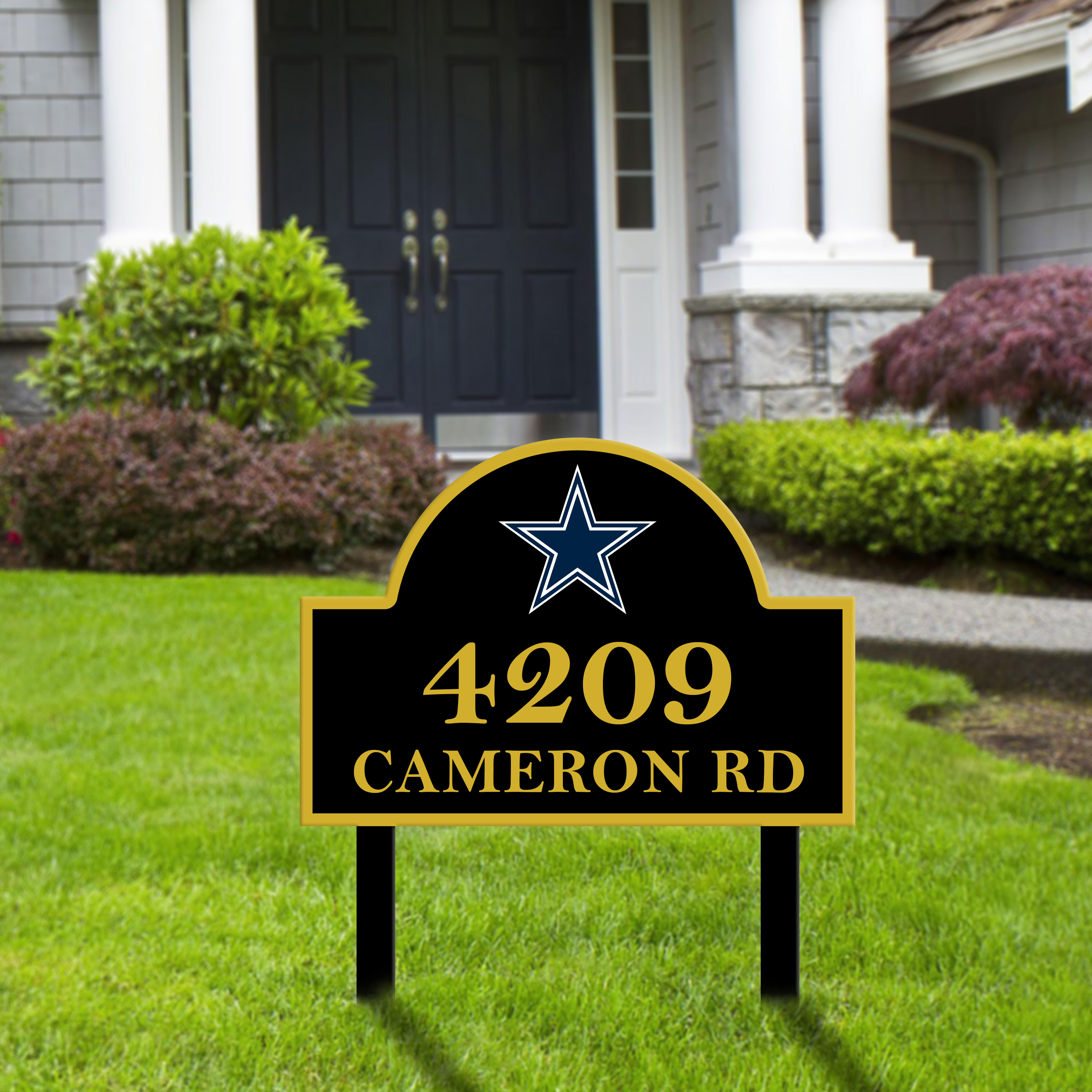 Dallas Cowboys Metal Yard Garden Address NFL Fan House Number Sign ...