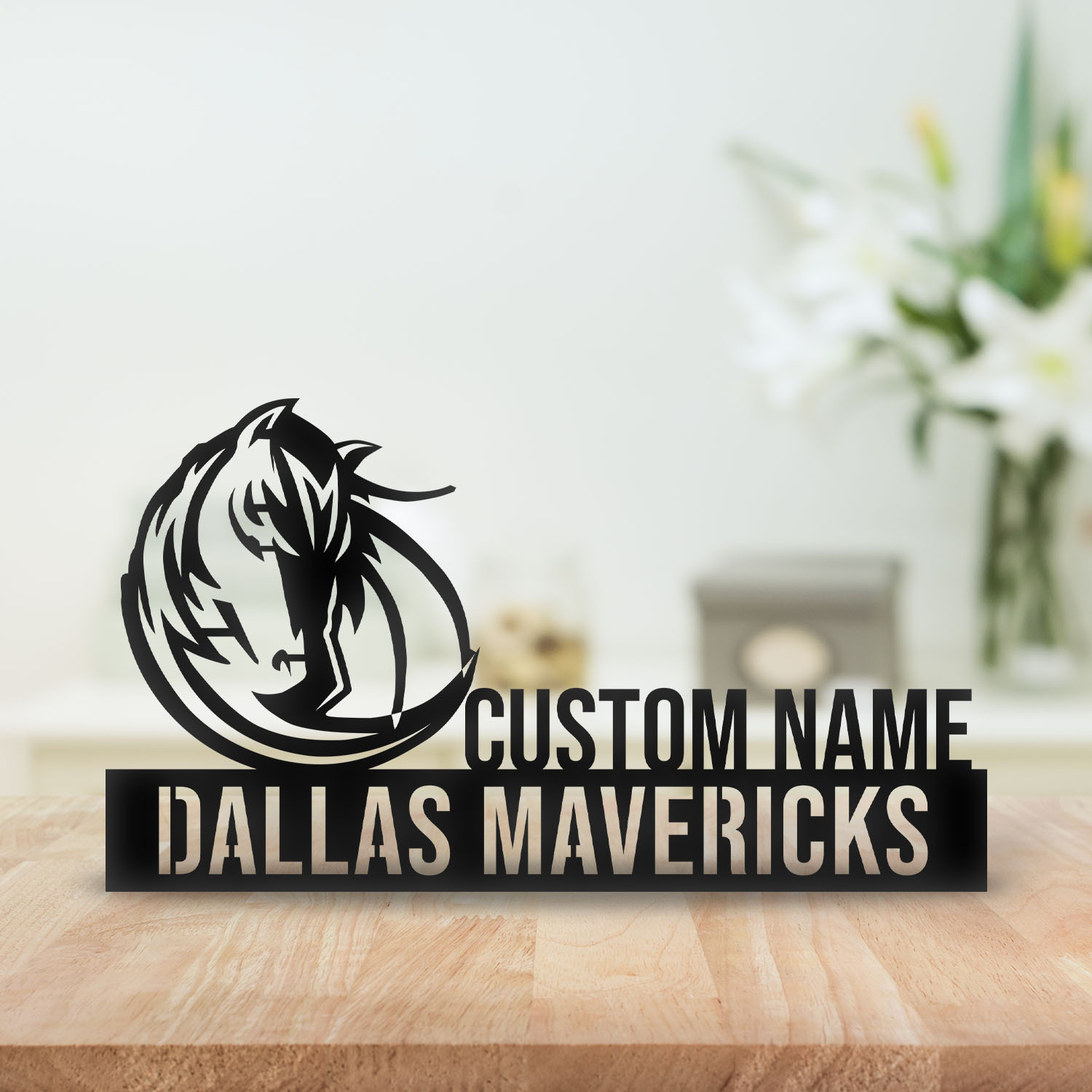 Custom NBA Dallas Mavericks Wooden Nameplate - LYNSERIES.COM