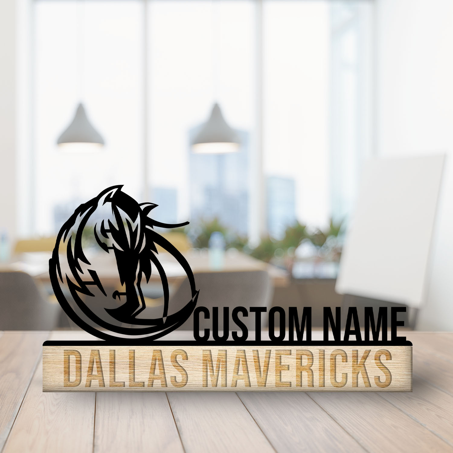 Custom NBA Dallas Mavericks Wooden Nameplate - LYNSERIES.COM