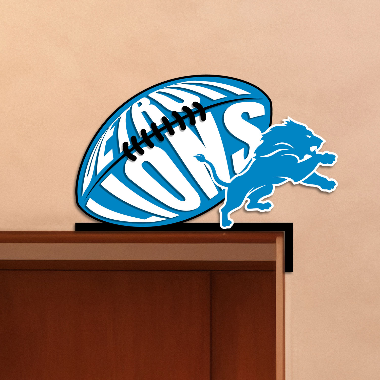 Detroit Lions Metal Printed Door Corner Sign NFL Decor - LYNSERIES.COM