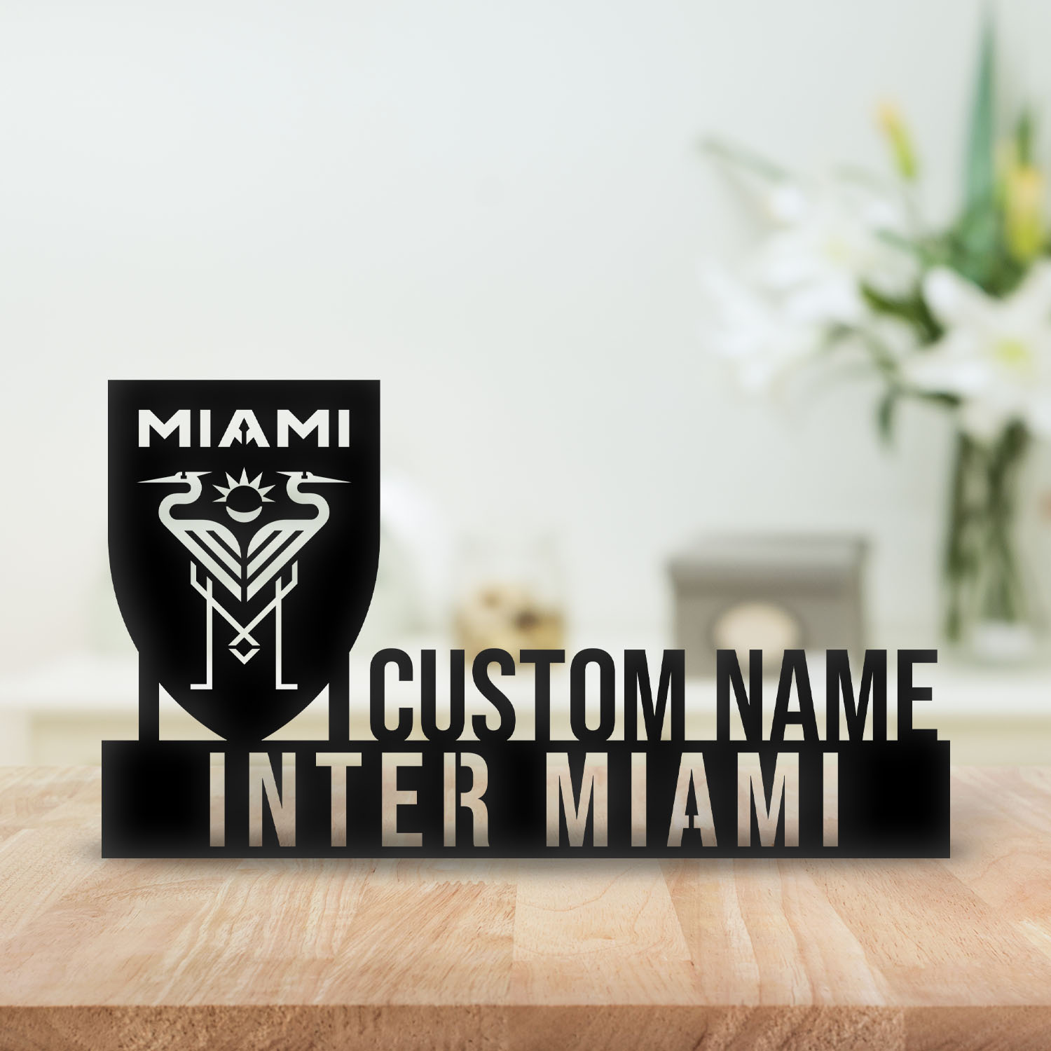 Custom MLS Inter Miami FC Wooden Nameplate - LYNSERIES.COM