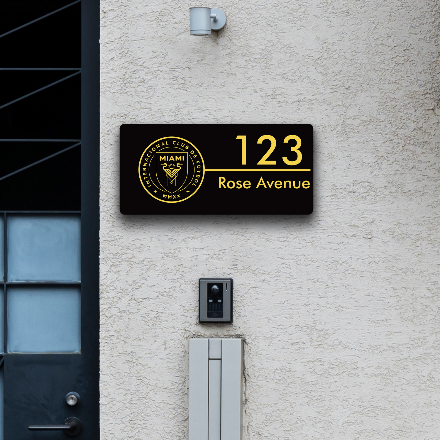 Inter Miami FC Aluminium Address MLS Fan House Number Sign - LYNSERIES.COM