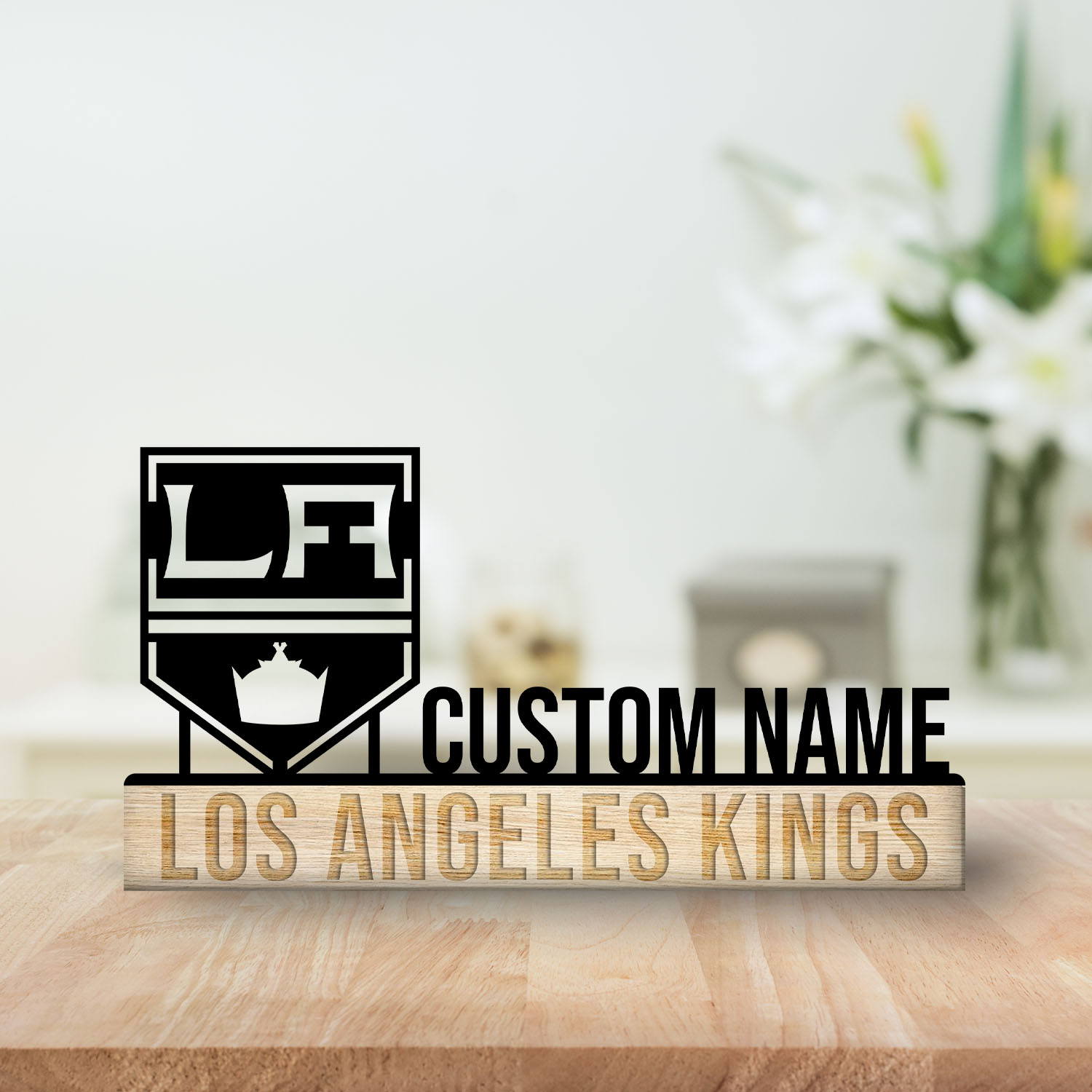 Custom NHL Los Angeles Kings Wooden Nameplate - LYNSERIES.COM