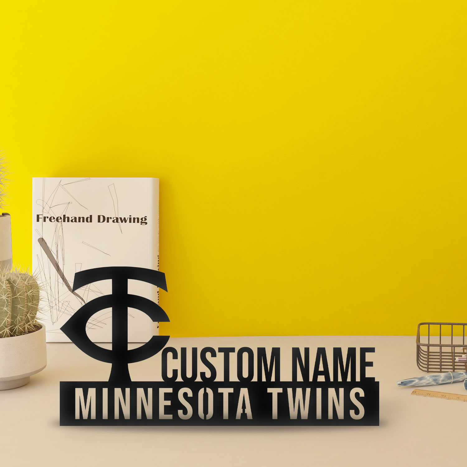 Custom MLB Minnesota Twins Wooden Nameplate - LYNSERIES.COM