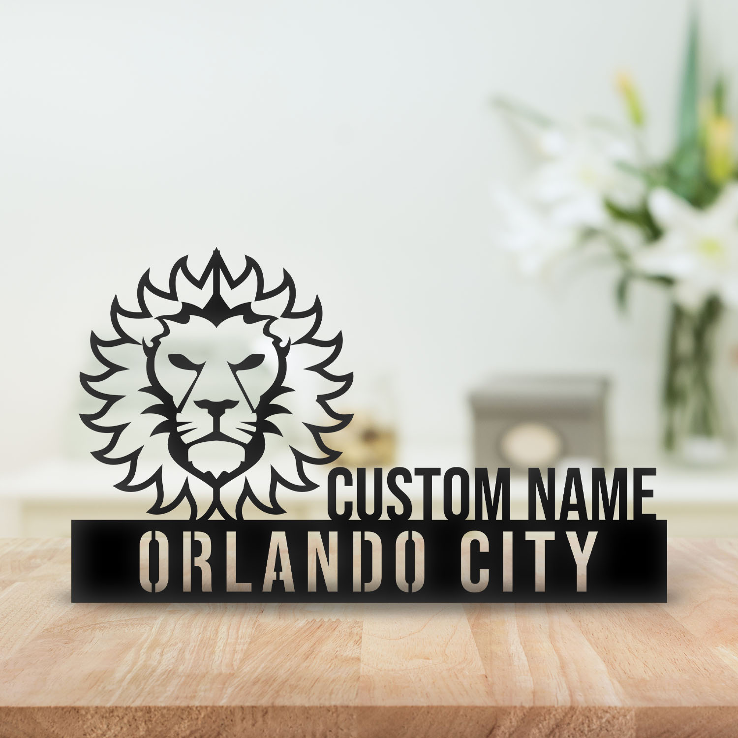 Custom MLS Orlando City FC Wooden Nameplate - LYNSERIES.COM