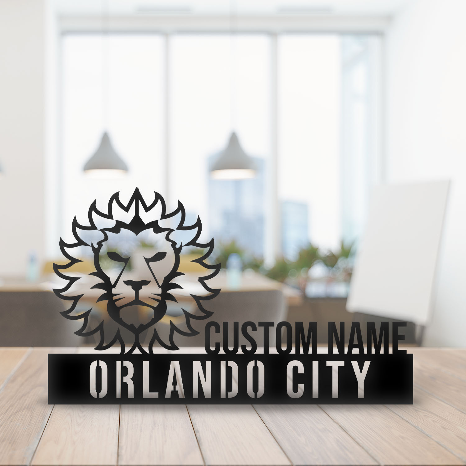Custom MLS Orlando City FC Wooden Nameplate - LYNSERIES.COM
