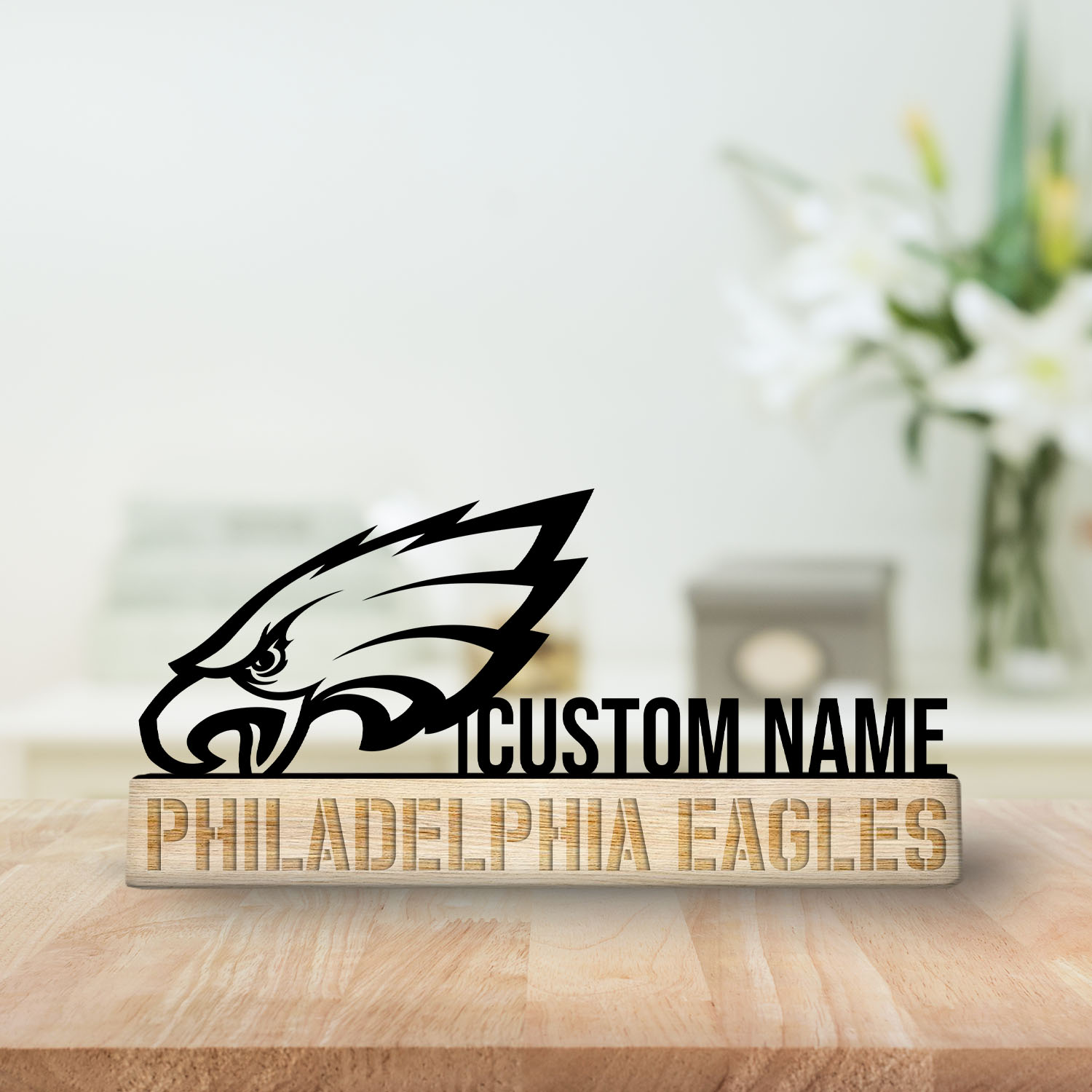 Custom NFL Philadelphia Eagles Wooden Nameplate - LYNSERIES.COM