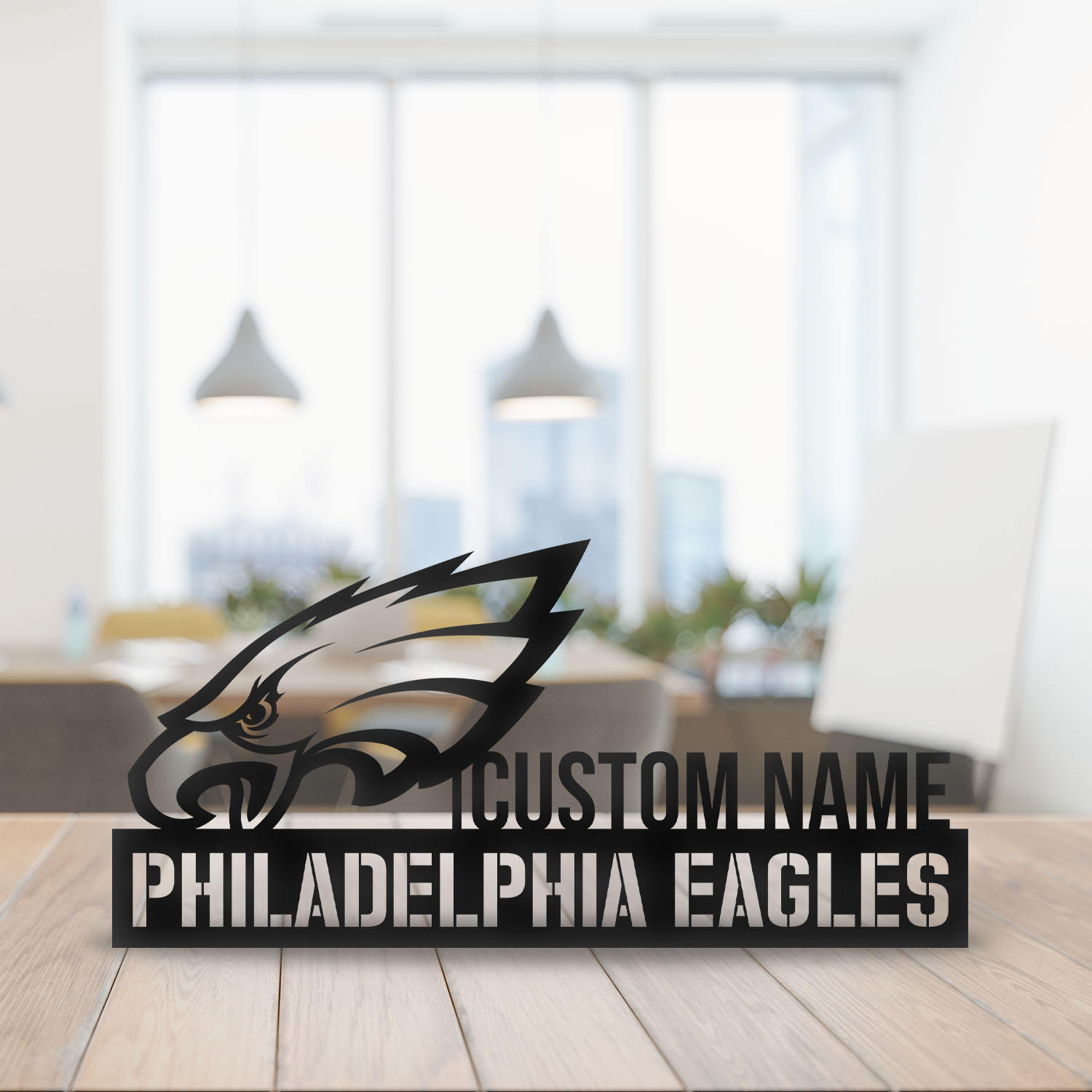 Custom NFL Philadelphia Eagles Wooden Nameplate - LYNSERIES.COM