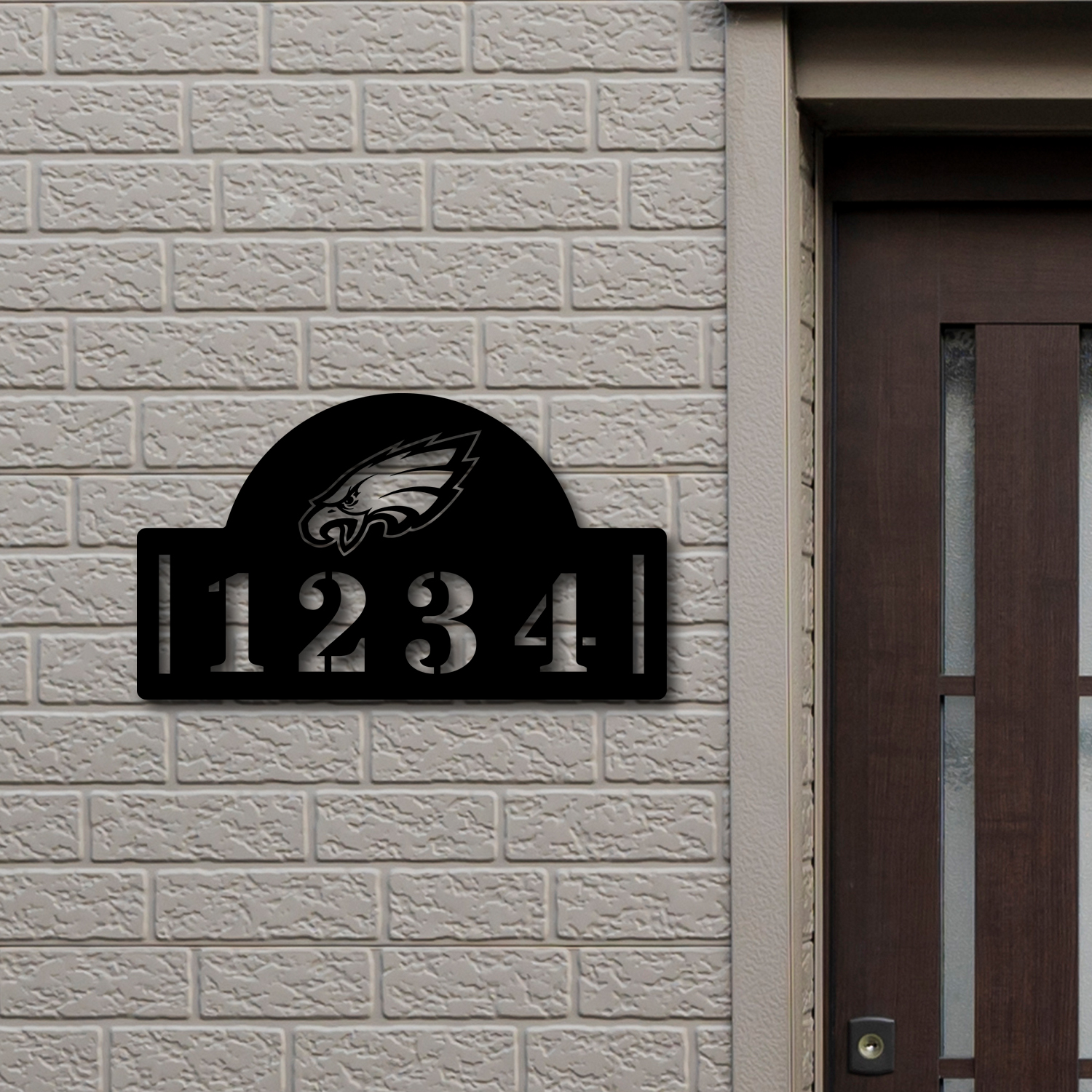 Philadelphia Eagles Metal Address NFL Fan House Number Sign - LYNSERIES.COM