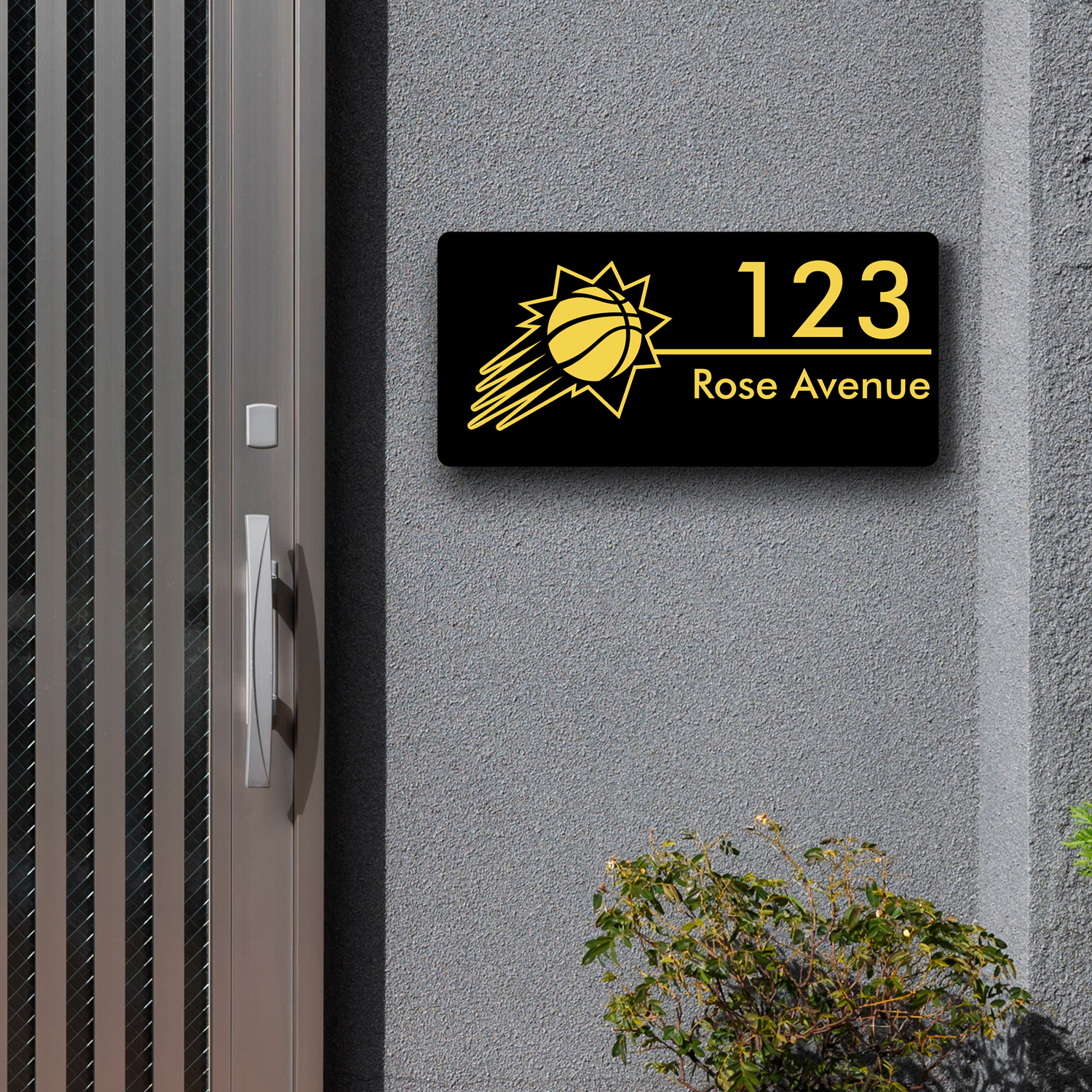 Phoenix Suns Aluminium Address NBA Fan House Number Sign - LYNSERIES.COM