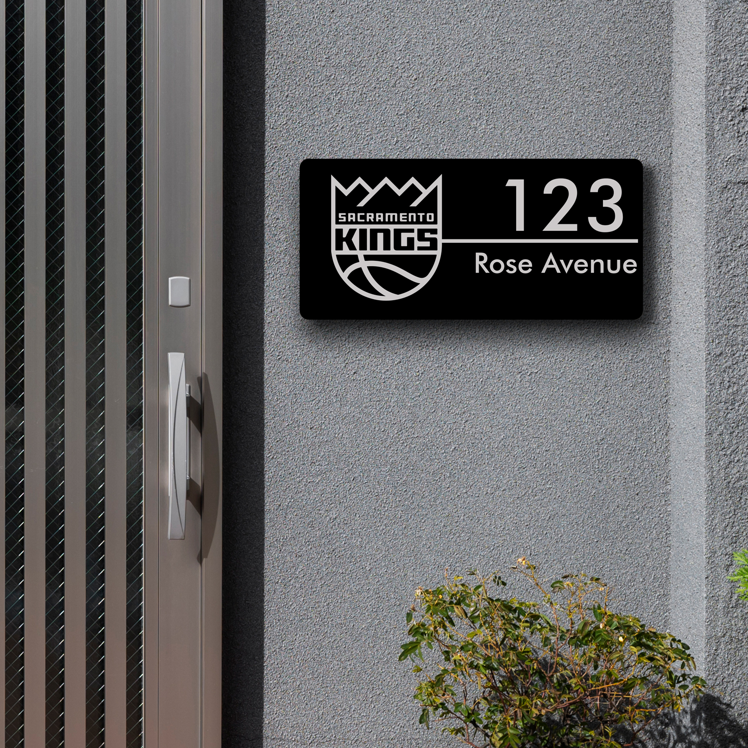 Sacramento Kings Aluminium Address NBA Fan House Number Sign ...