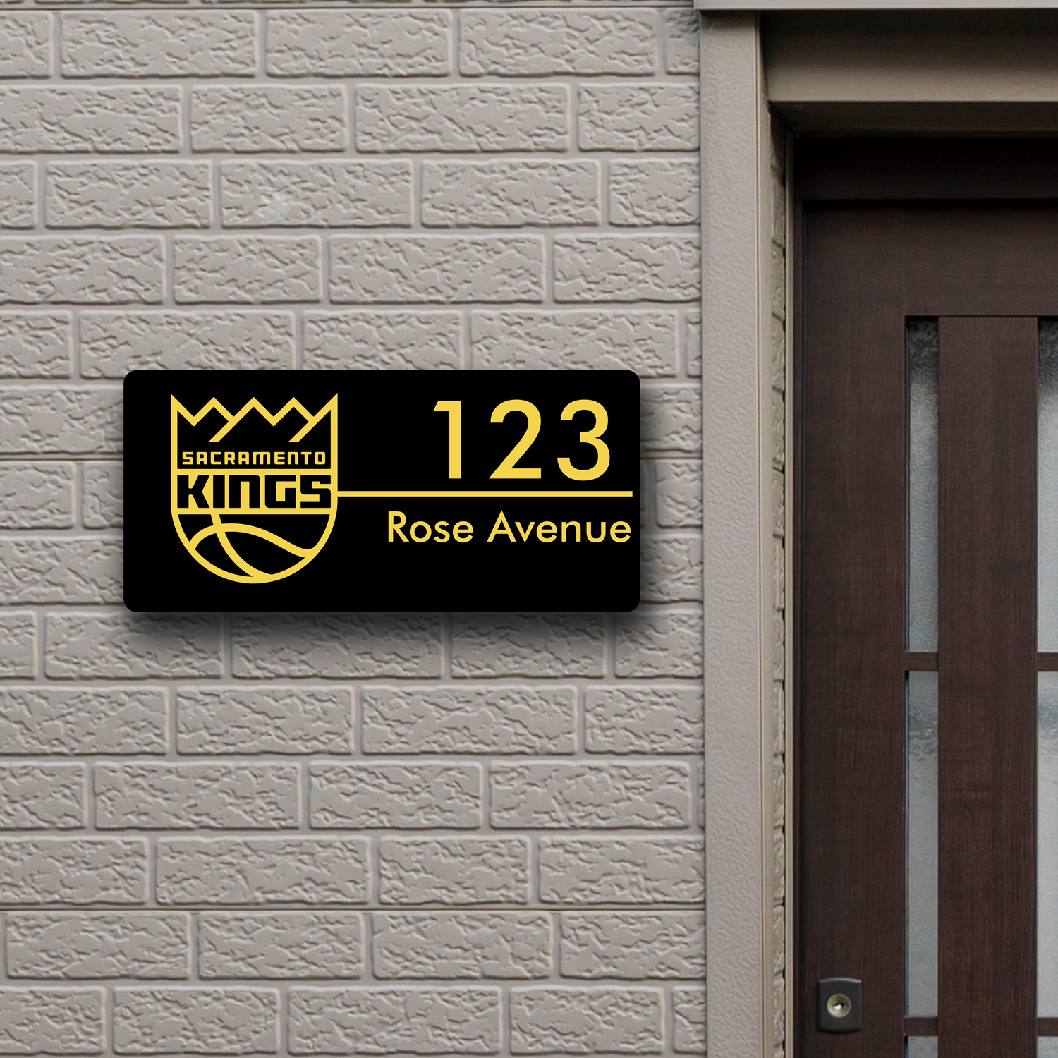 Sacramento Kings Aluminium Address NBA Fan House Number Sign ...