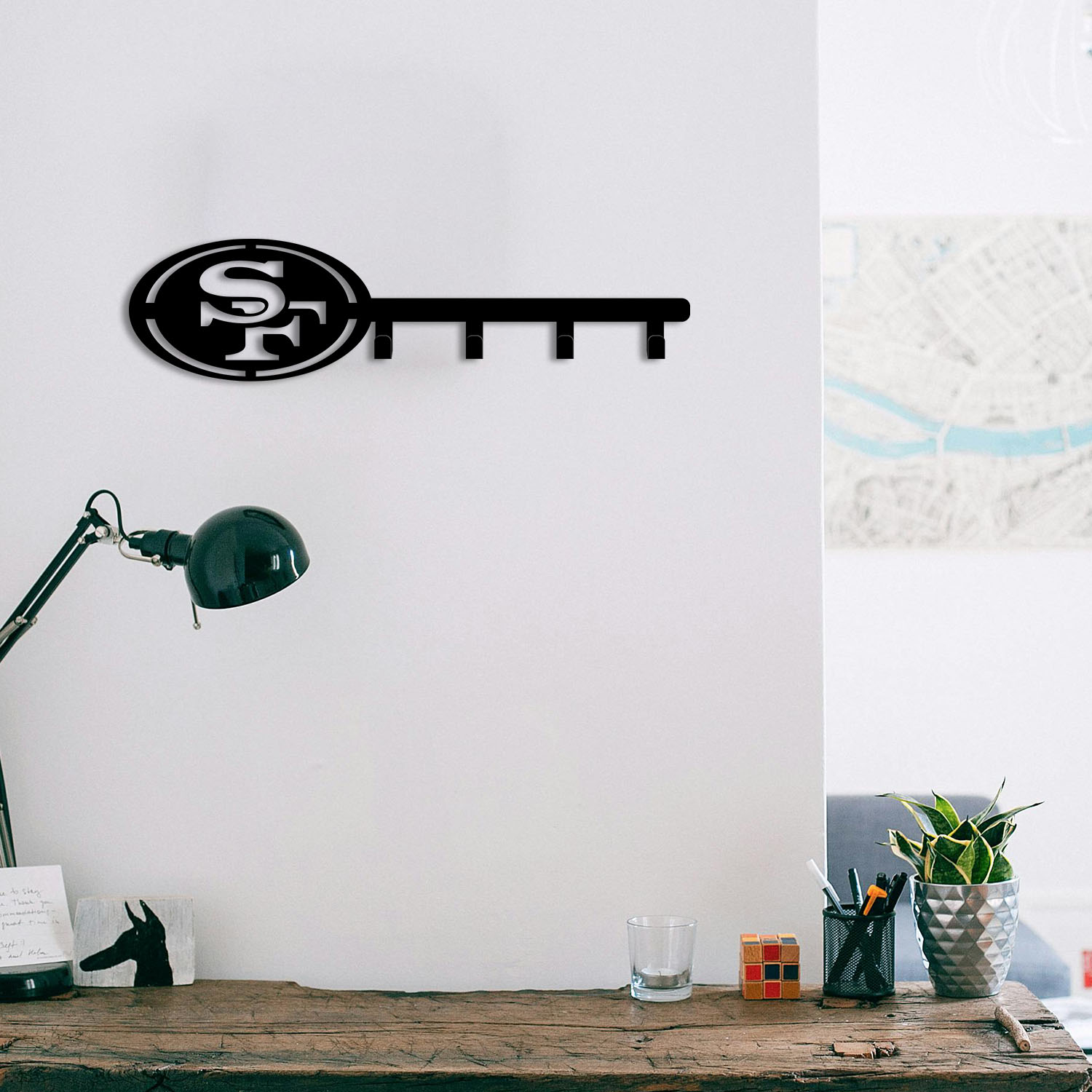 San Francisco 49ers Metal Key Hooks NFL Fan Home Decor - LYNSERIES.COM