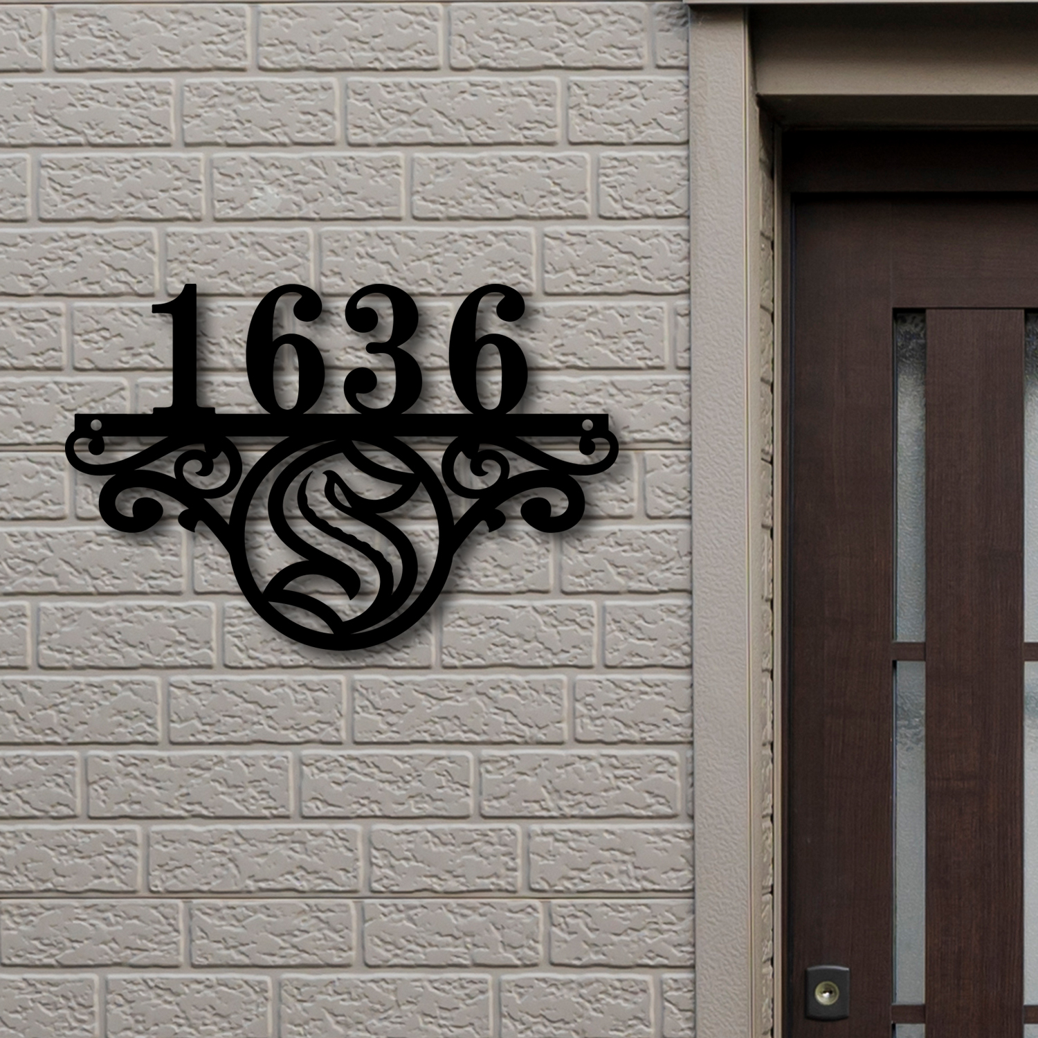 Seattle Kraken Metal Monogram Address NHL Fan House Number Sign ...