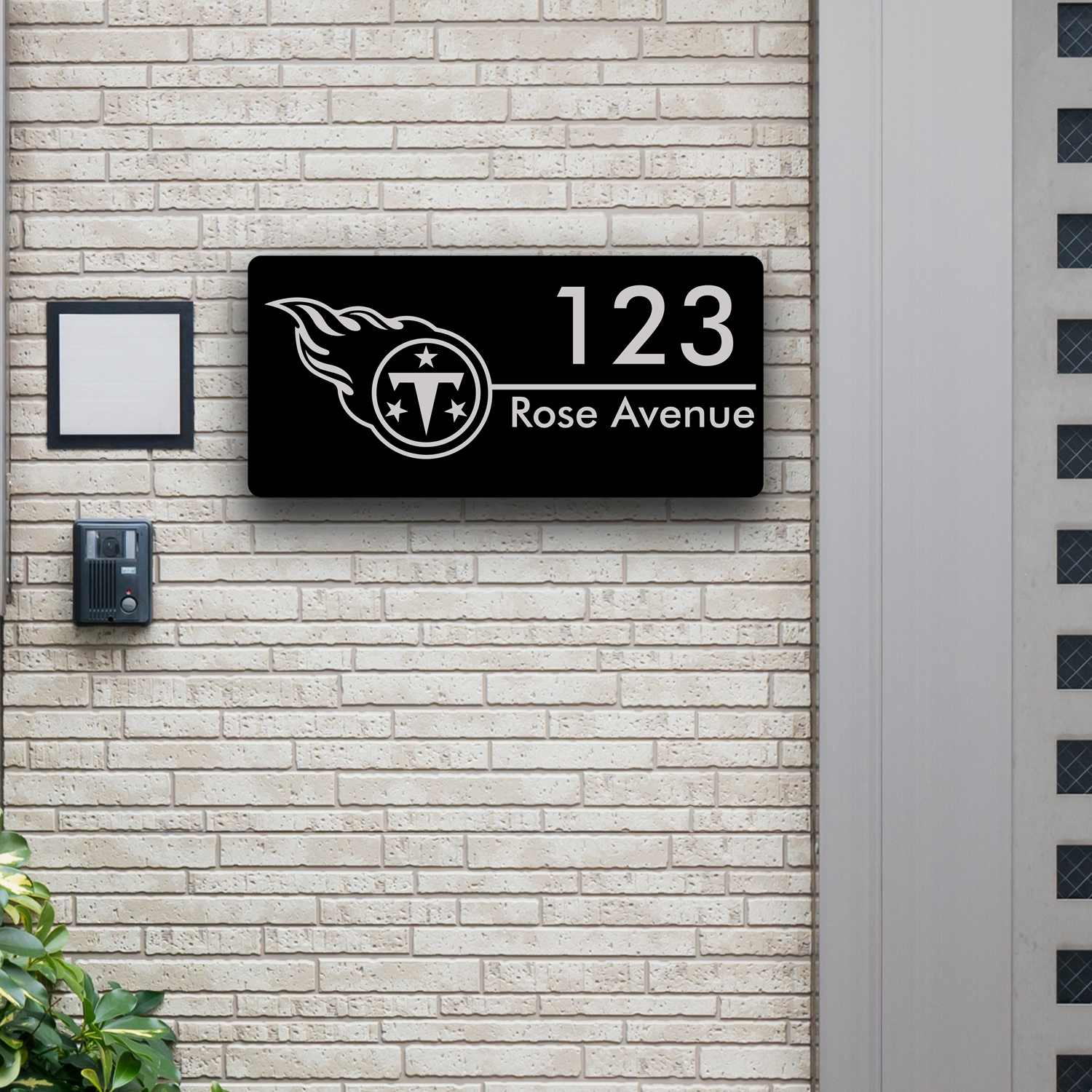 Tennessee Titans Aluminium Address NFL Fan House Number Sign ...