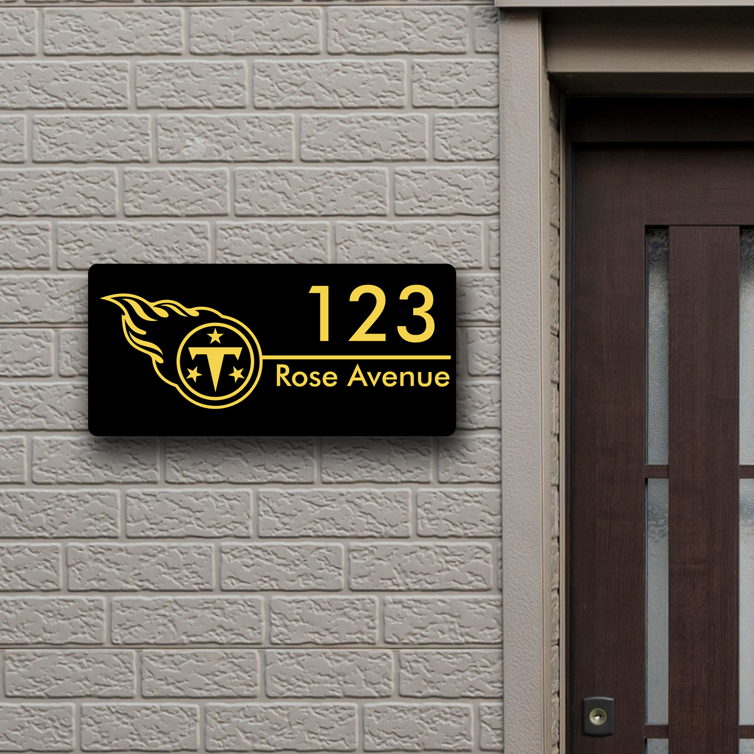 Tennessee Titans Aluminium Address NFL Fan House Number Sign ...
