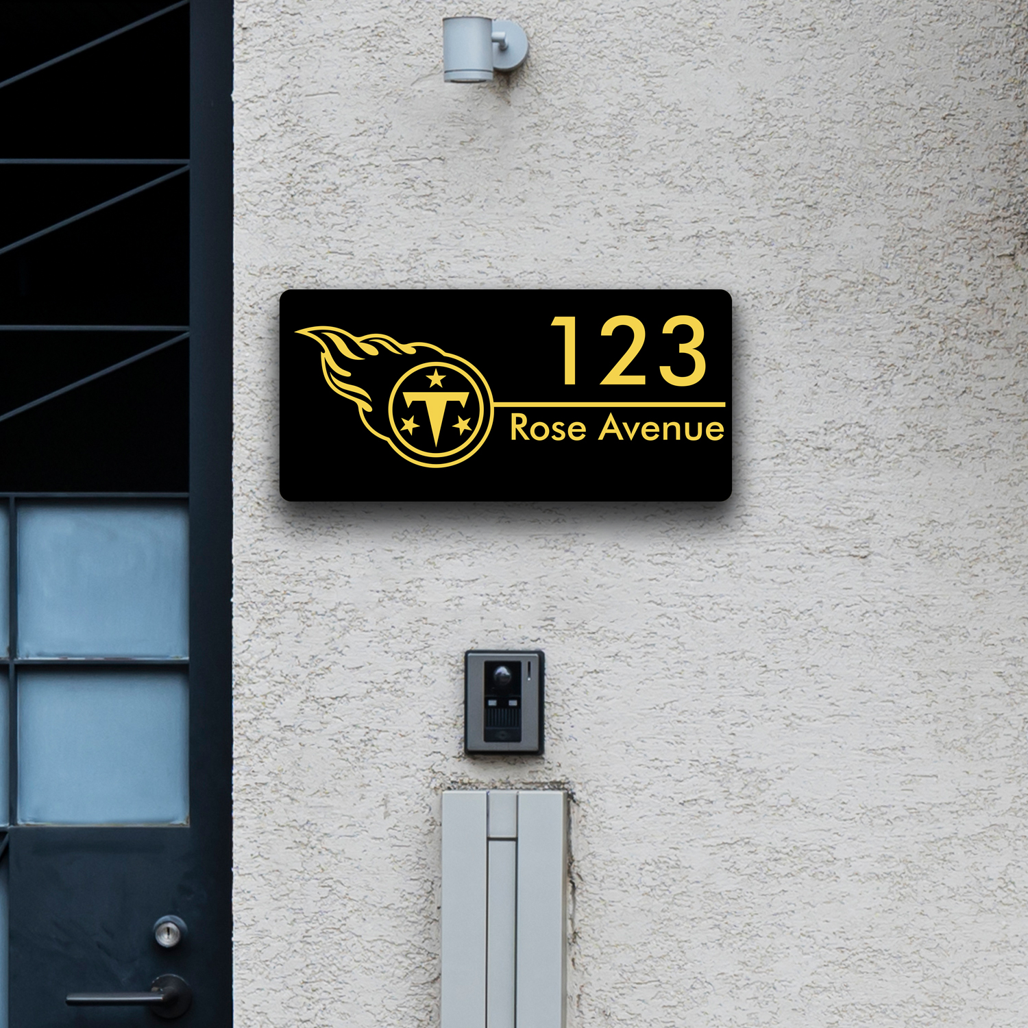 Tennessee Titans Aluminium Address NFL Fan House Number Sign ...