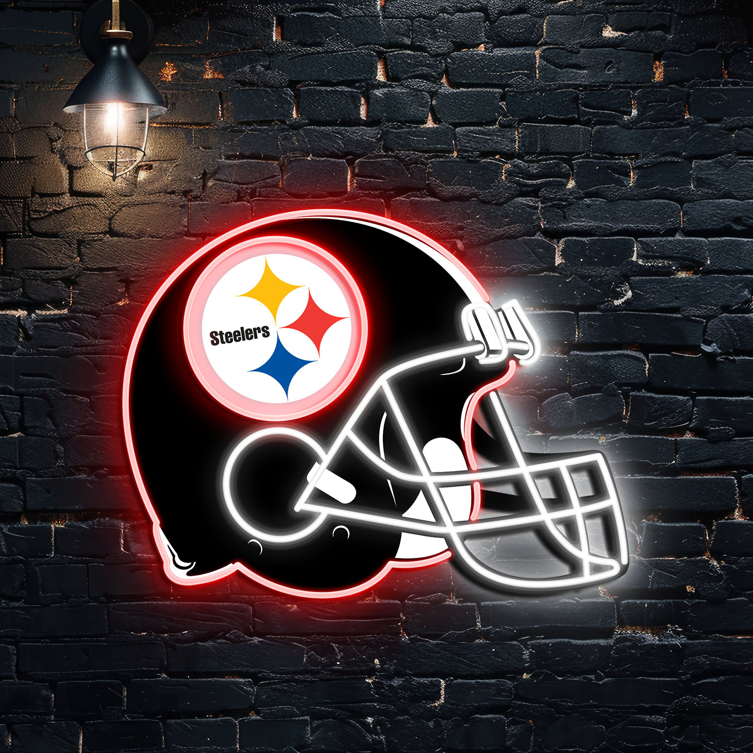 Pittsburgh Steelers NFL Helmet Football Acrylic Neon LED Sign Wall Art ...
