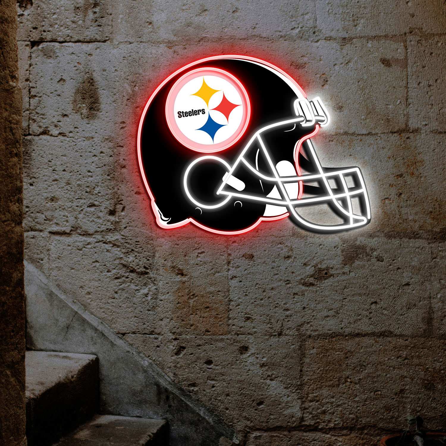Pittsburgh Steelers NFL Helmet Football Acrylic Neon LED Sign Wall Art ...